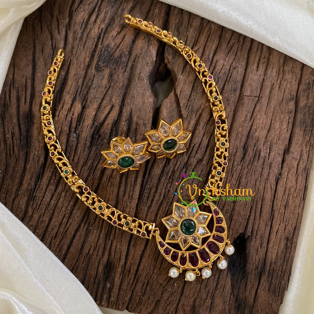 Hasli Style Temple Choker Short Neckpiece-G032 – vrikshamindia